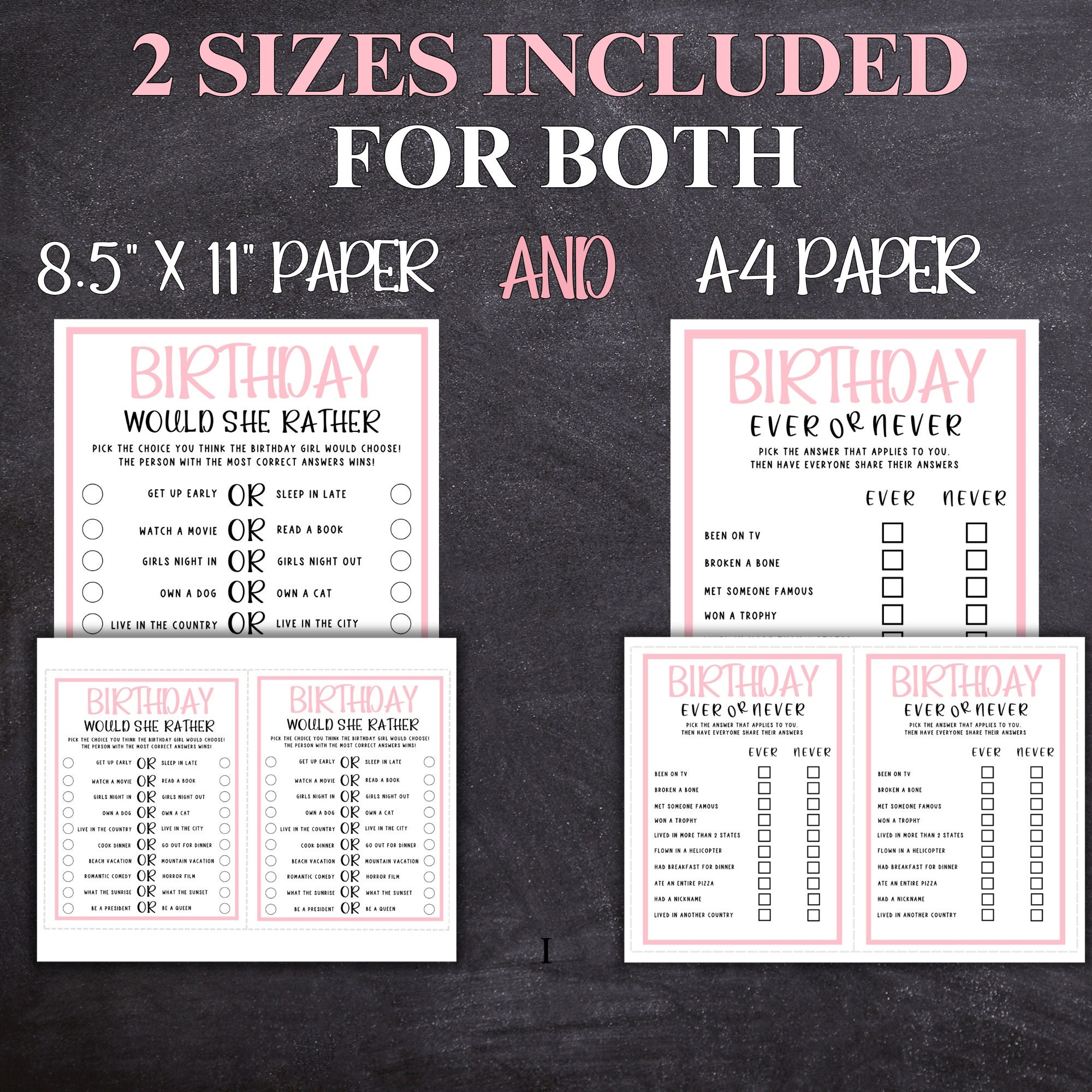 Women's Birthday Party Game Bundle, Printable Adult Games for Her ...