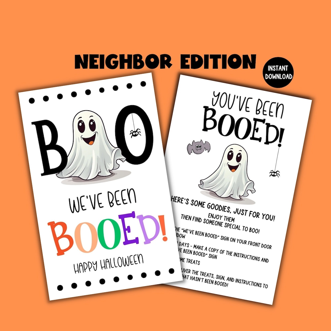 You've Been Booed Game, Printable Booed Game for Neighbors, Booed Sign ...