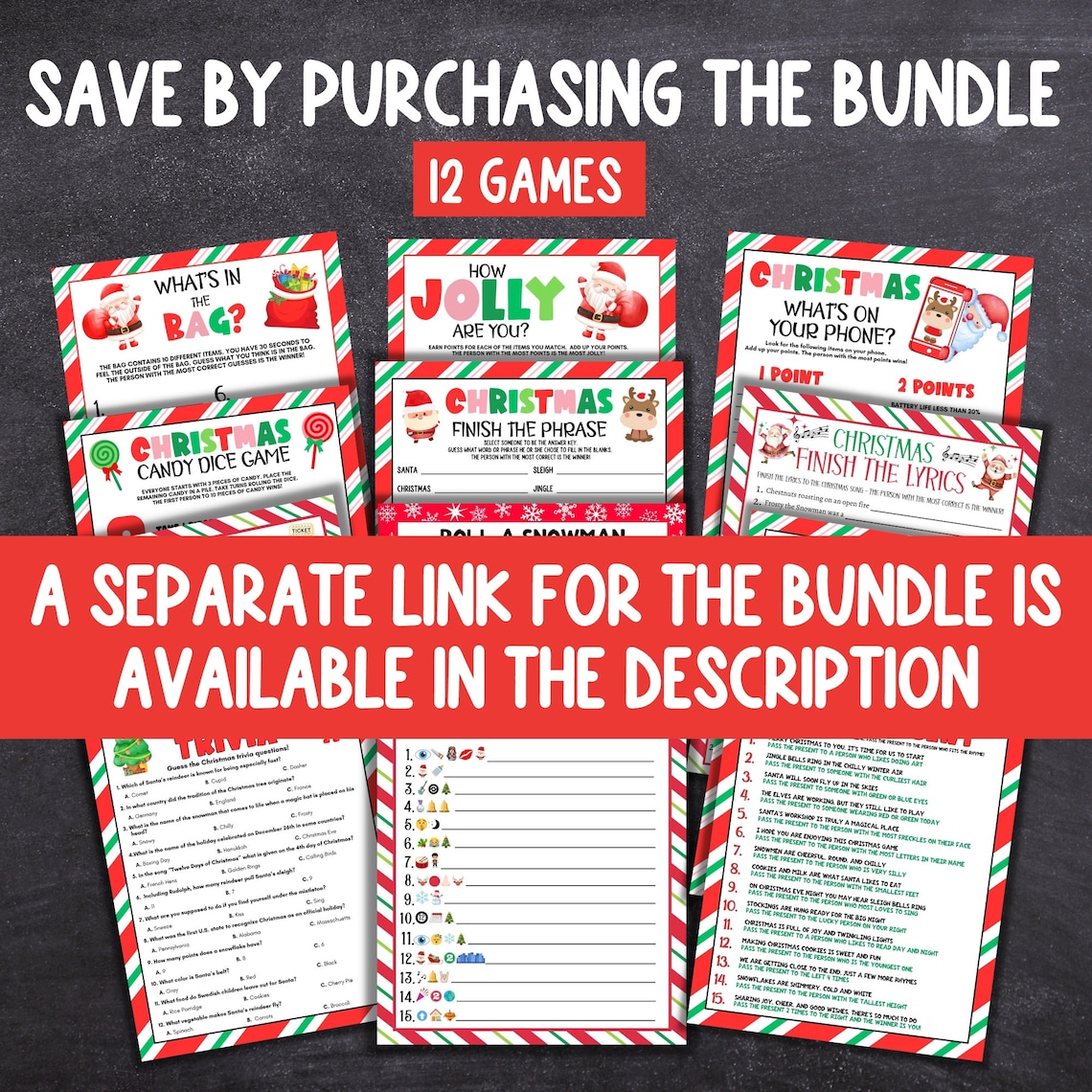 What's in the Bag Christmas Game, Printable Christmas Party Game ...