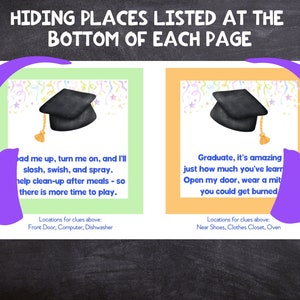 Graduation Scavenger Hunt, Printable Indoor Graduation Treasure Hunt ...