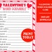 Valentine's Word Scramble Game, Fun Valentine's Printable Game ...