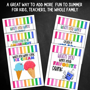 Printable Summer Gift Card Book, Kids Summer Bucket List, End of the ...