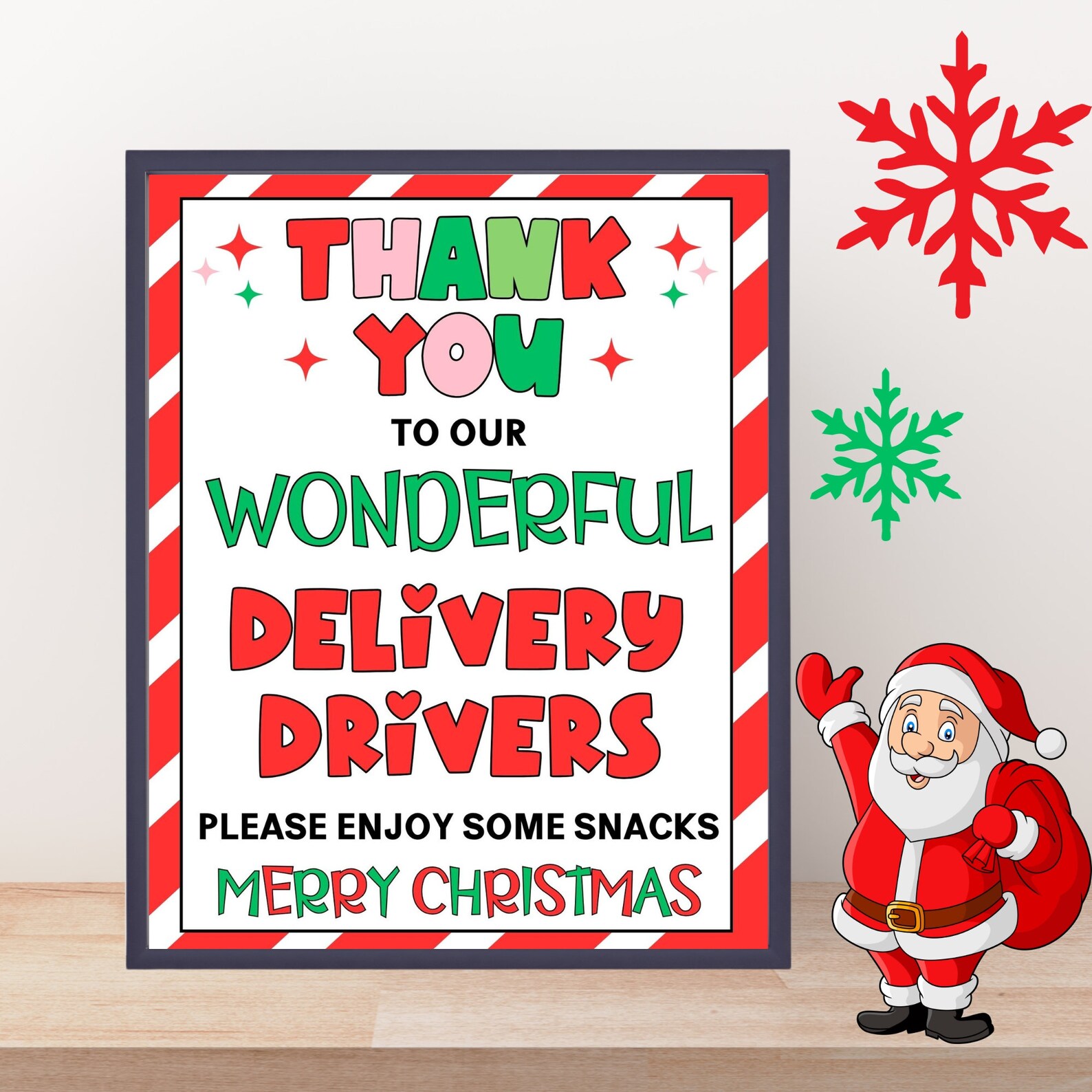 Delivery Driver Snack Sign, PRINTABLE, Delivery Driver Snack Printable ...