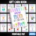 New Mom Gift Card Book, Printable Baby Shower Gift, New Baby Gift Card ...