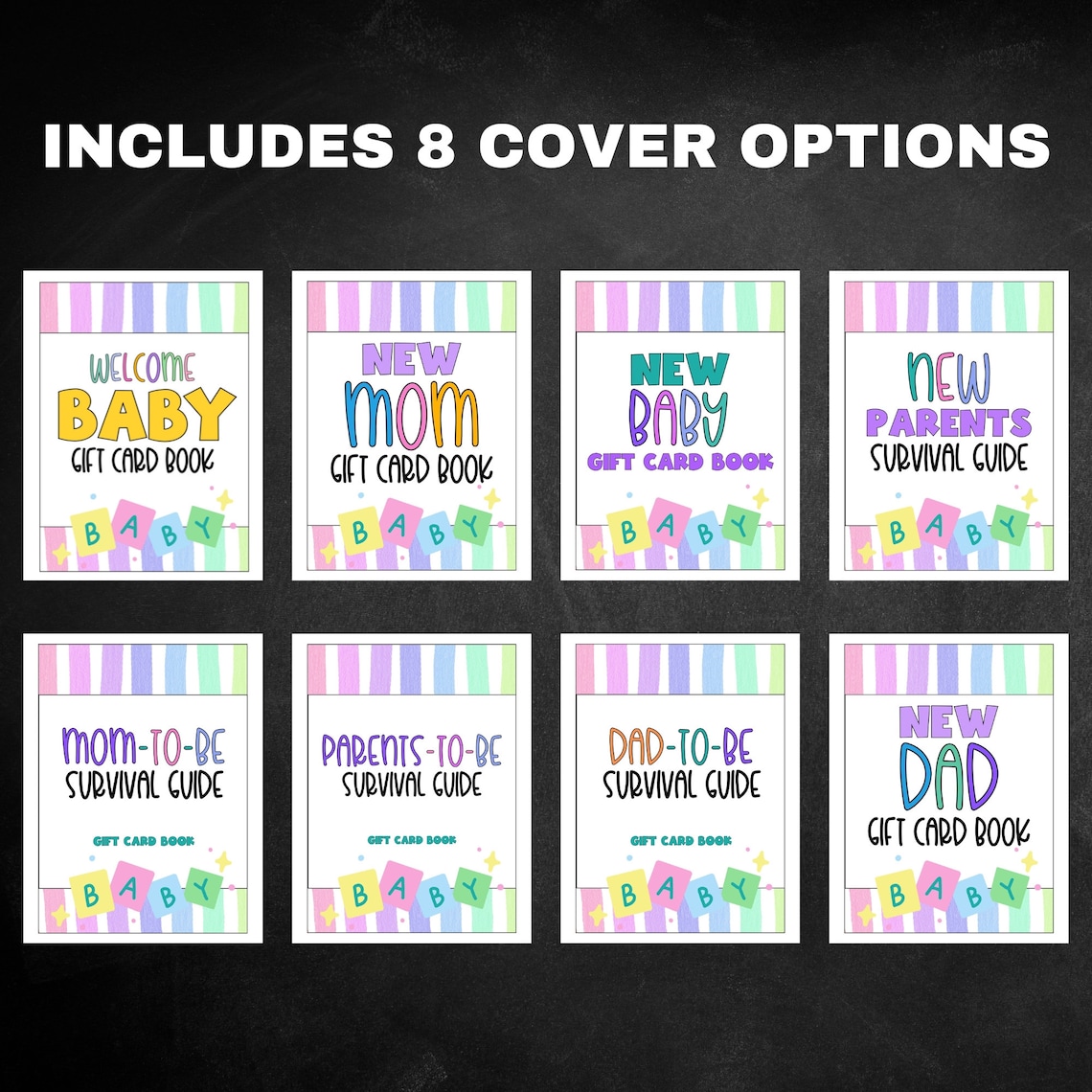 New Mom Gift Card Book, Printable Baby Shower Gift, New Baby Gift Card ...