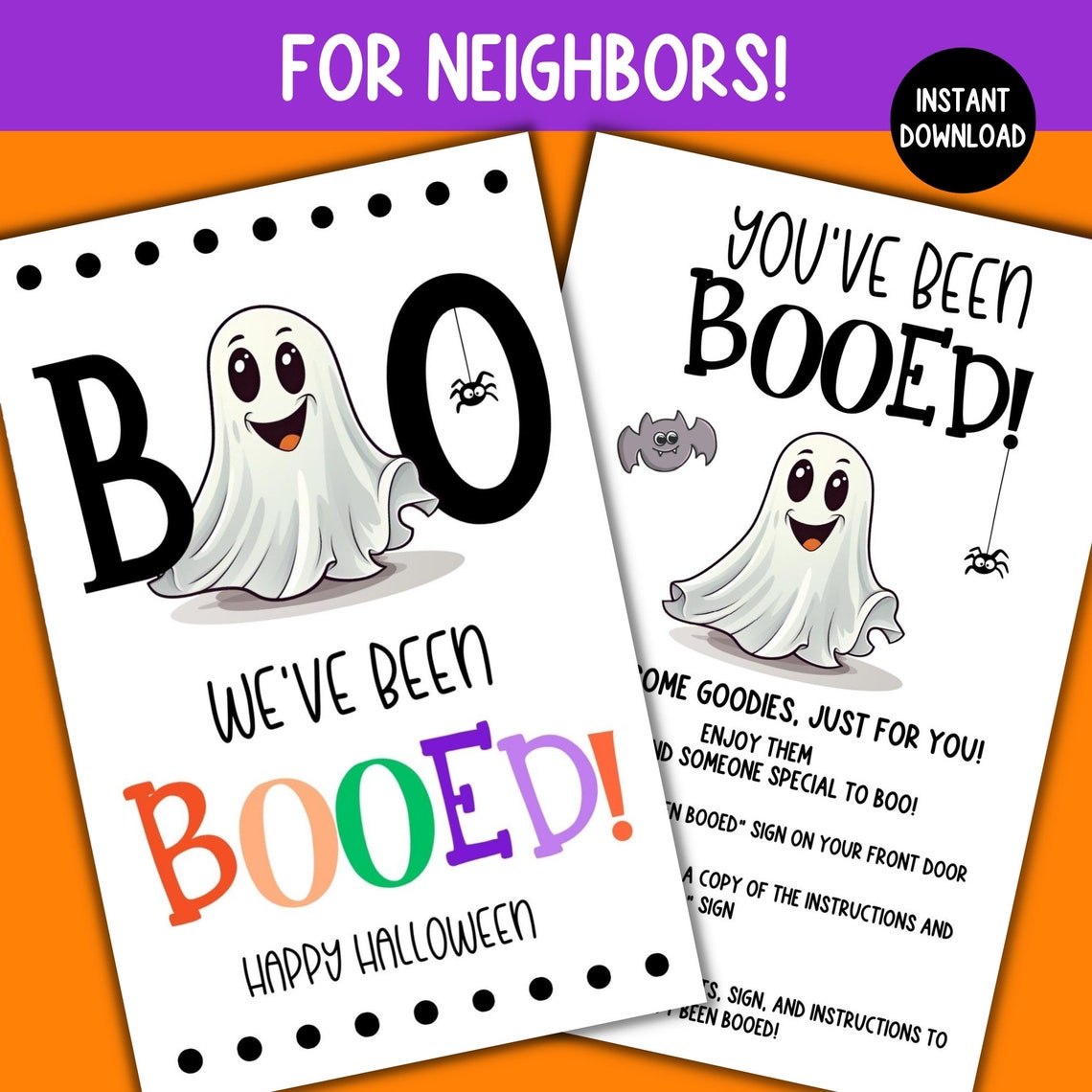 You've Been Booed Game, Printable Booed Game for Neighbors, Booed Sign ...