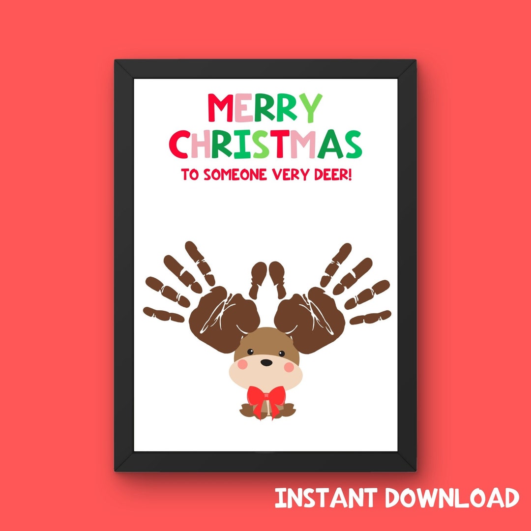Christmas Handprint Craft, Printable Christmas Kids and Baby Keepsake ...