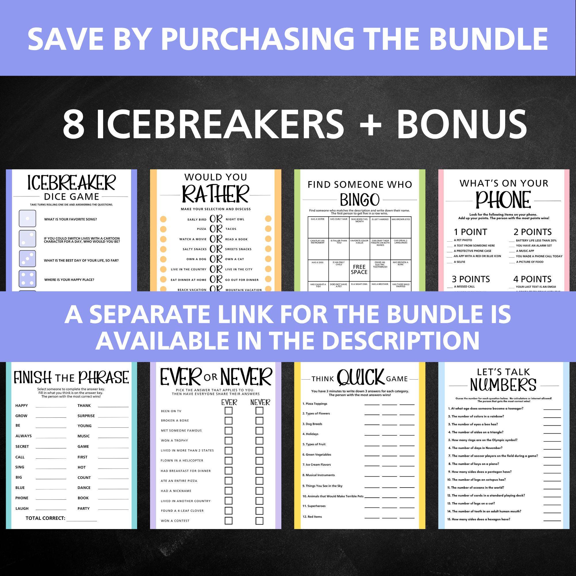 Icebreaker Game, Printable Whats on Your Phone Game, Printable Trivia ...