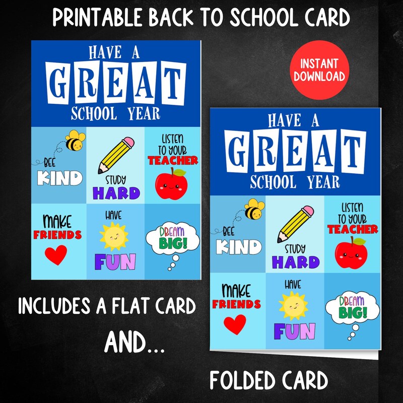 Back to School Cards - Etsy