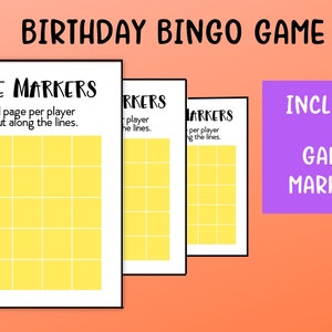 Birthday Bingo, Kids Bingo Game, Printable Birthday Party Bingo, Kids ...