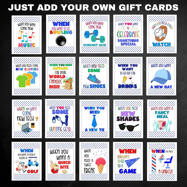 Printable Fathers Day Gift Card Book, Kids Gift for Dad, Fathers Day ...