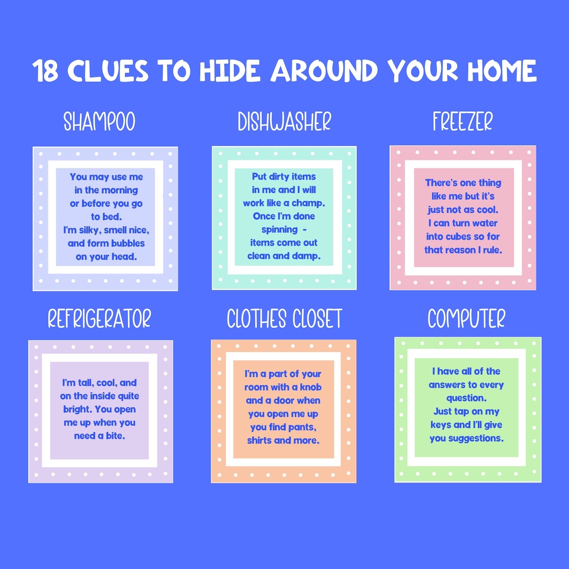 Indoor Scavenger Hunt for Tweens and Teens, Treasure Hunt for Older ...