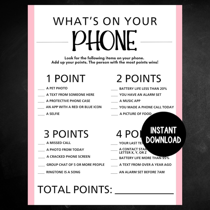 Icebreaker Game, Printable Whats on Your Phone Game, Printable Trivia ...