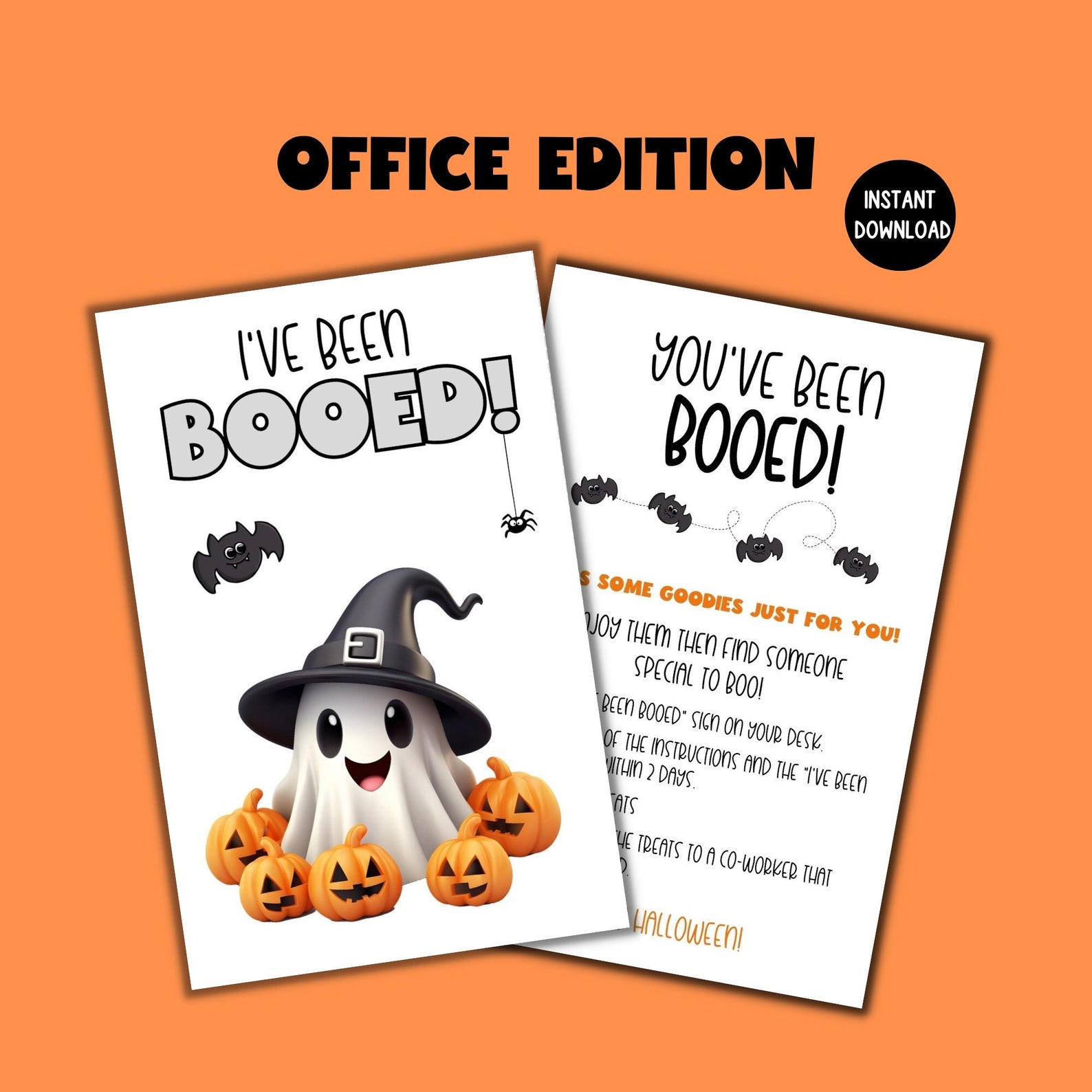 I've Been Booed Coworker Game, Printable I've Been Booed at Work, Booed ...
