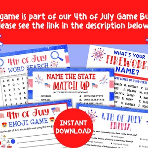 4th of July Emoji Game, Printable July 4th Game, Independence Day Game ...
