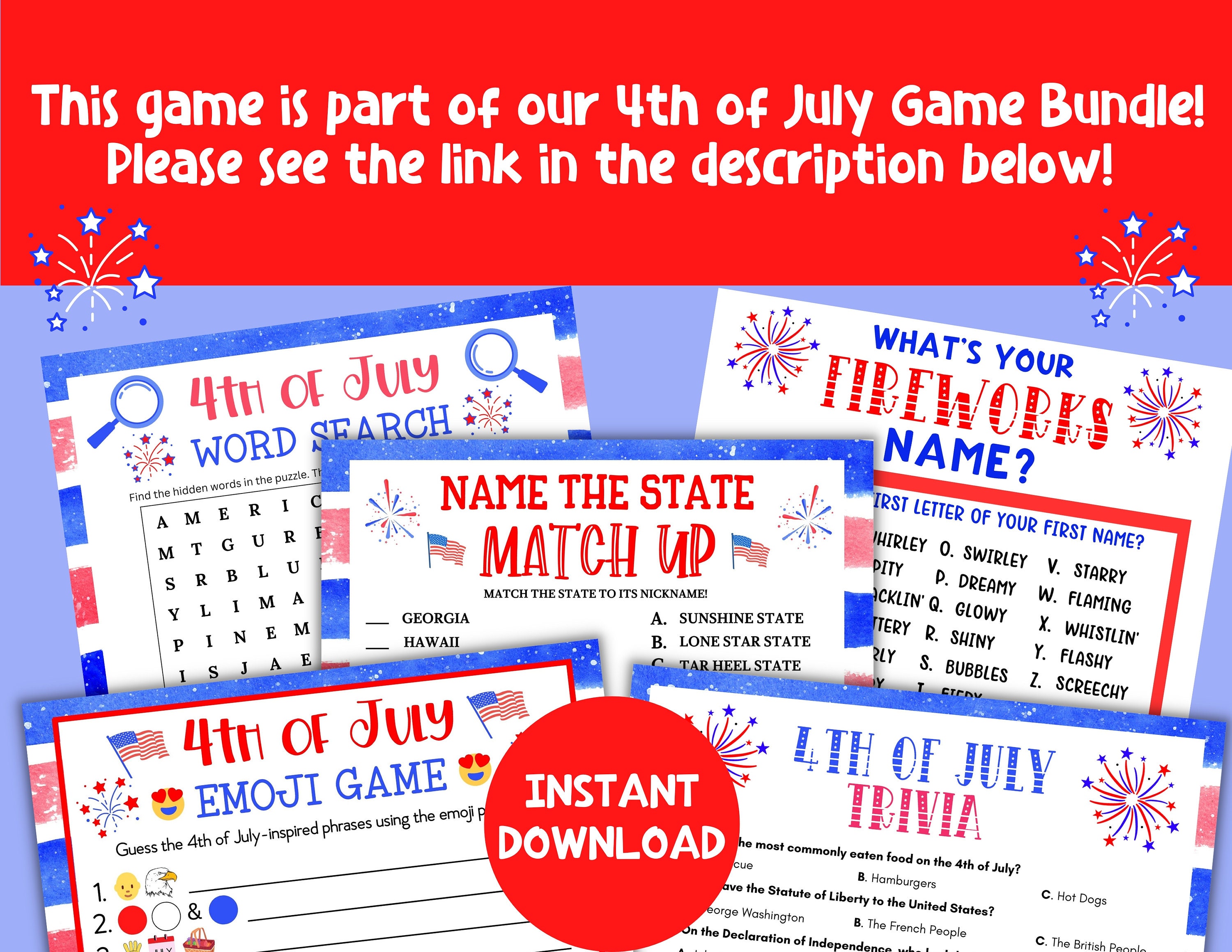 4th of July Emoji Game, Printable July 4th Game, Independence Day Game ...