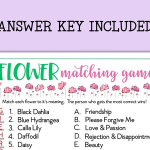 Flower Matching Game, Printable Springtime Game, Spring Trivia Game ...