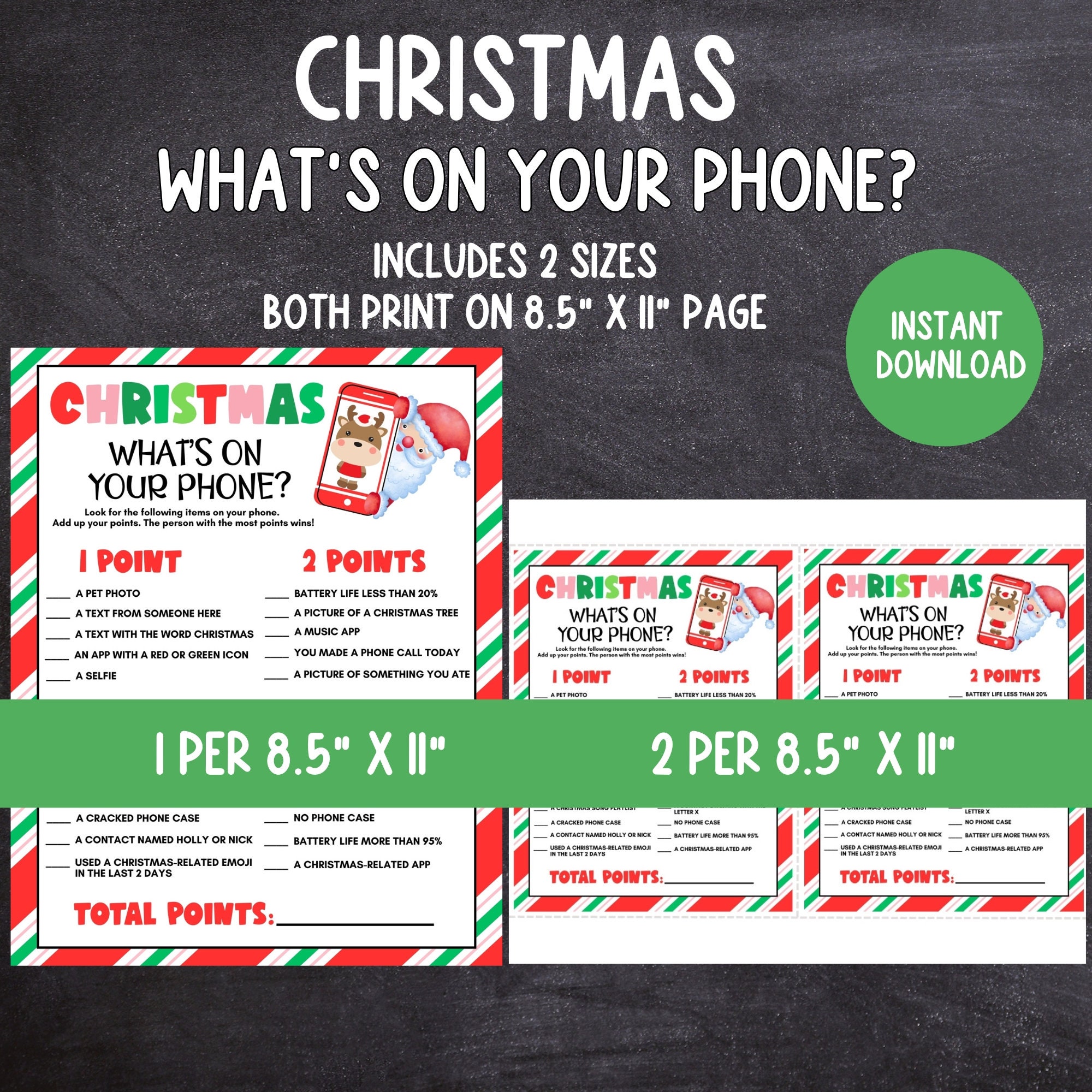Christmas What's on Your Phone Game, Printable Holiday Game, Christmas ...