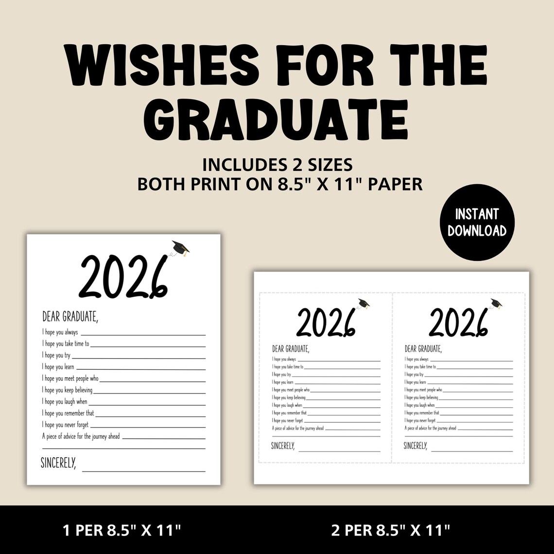 Graduation Wishes, Printable Wishes for the Graduate, High School ...