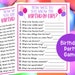 Birthday Girl Trivia Game, Kid Birthday Party Game, Birthday ...