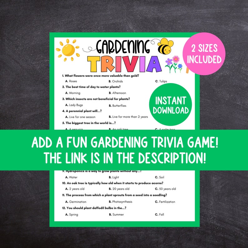 Flower Matching Game, Printable Springtime Game, Spring Trivia Game ...