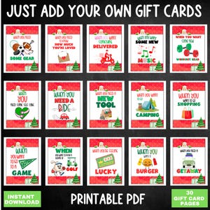 Christmas Gift Card Book, Printable Christmas Gift for Teen, College ...