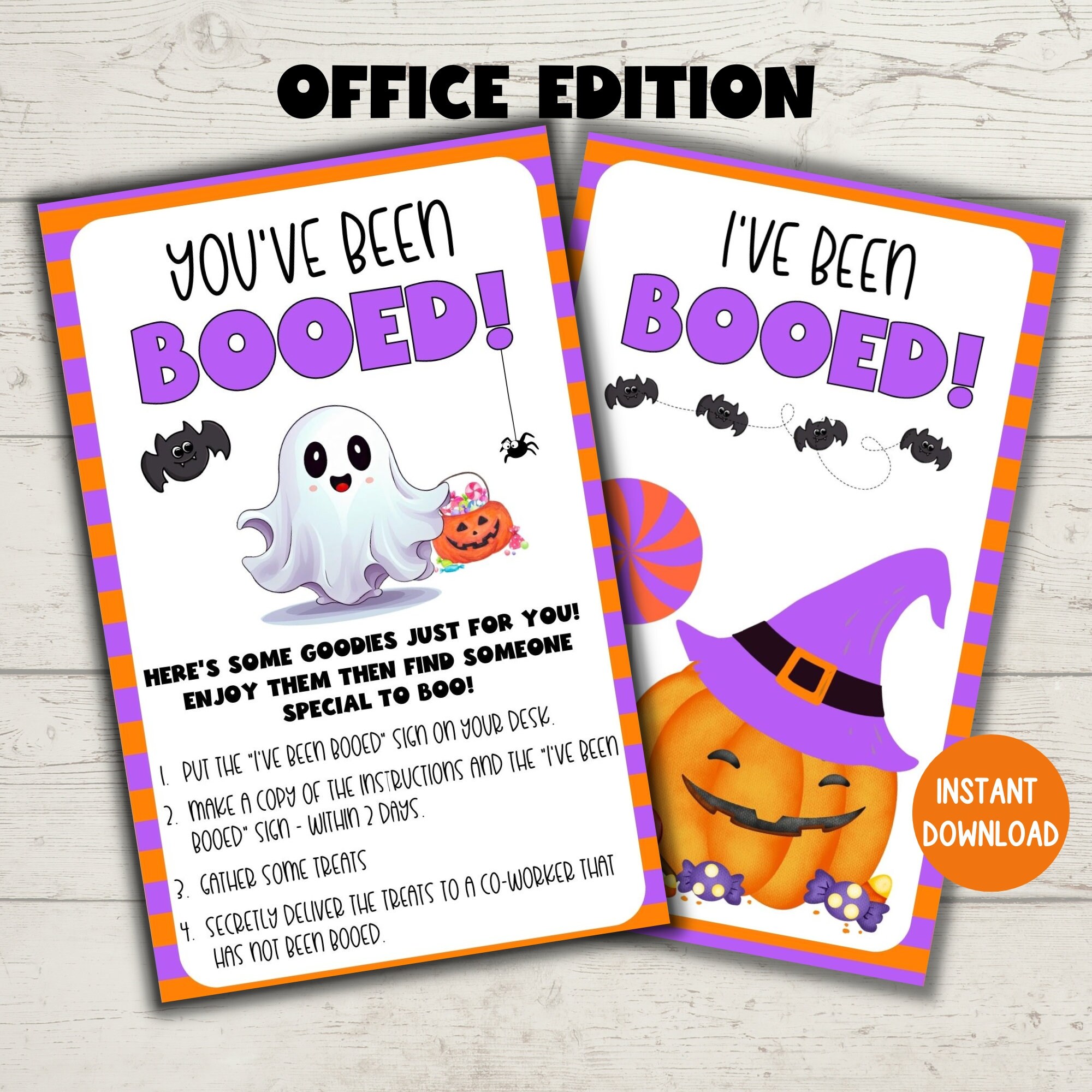 I've Been Booed Coworker Game, I've Been Booed at Work Printable, Booed ...