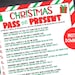 Pass the Present Christmas Game, Printable Group Christmas Game, Left ...