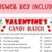 Valentine's Candy Trivia Game, Virtual or Printable Valentine's Day ...