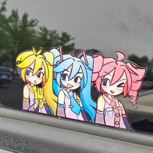Triple Baka Large Sticker | Car Decal, Akita Neru, Hatsune Miku, Kasane ...