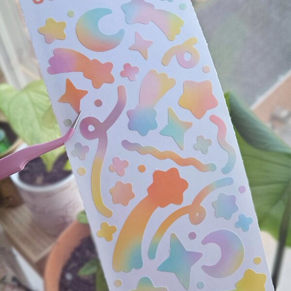 Star Stickers Rainbow Sheet - Etsy