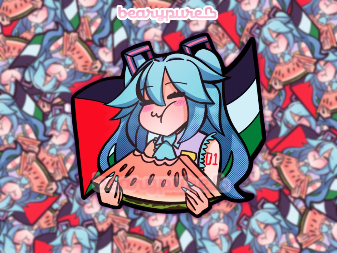 Miku Says FREE PALESTINE Sticker | ALL Proceeds Are Being Donated to ...
