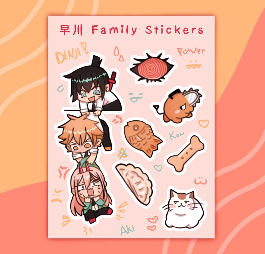 BALD STELLT EIN CSM Anime Family Sticker Bogen - Etsy.de