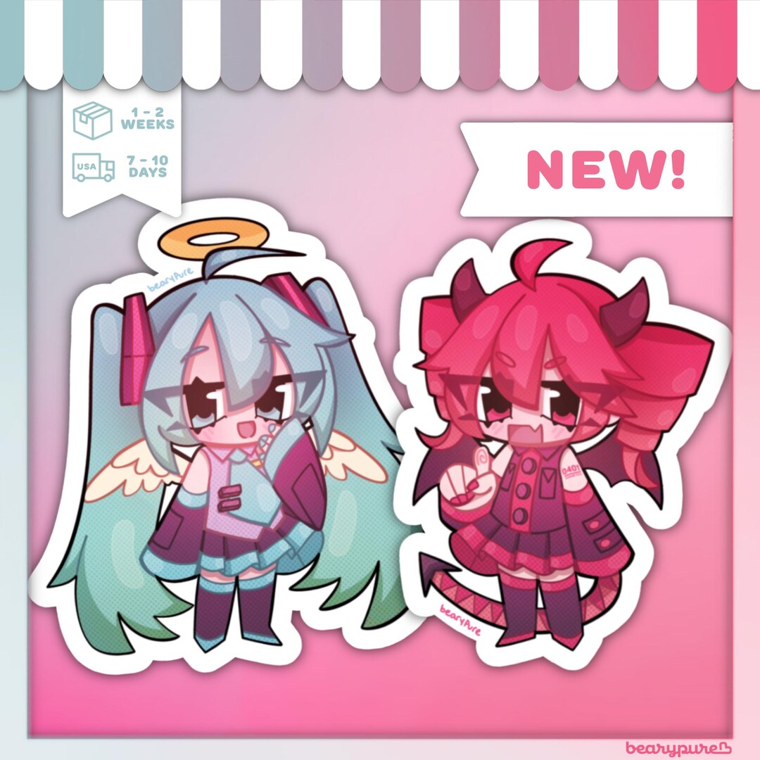 Angelic Miku & Devilish Teto Stickers | Angel, Devil, Hatsune Miku ...
