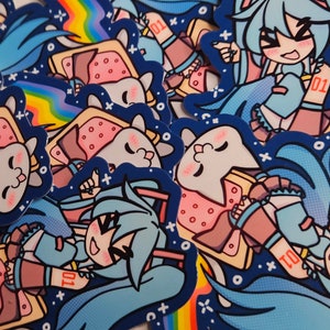 Miku X Nyan Cat Sticker | Hatsune Miku, Nyancat, Vocaloid, Anime, Cute ...