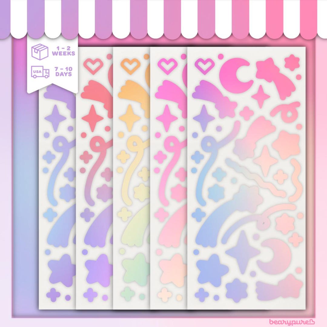 Colorful Stars and Squiggles Deco Sticker Sheet | Star, Confetti ...