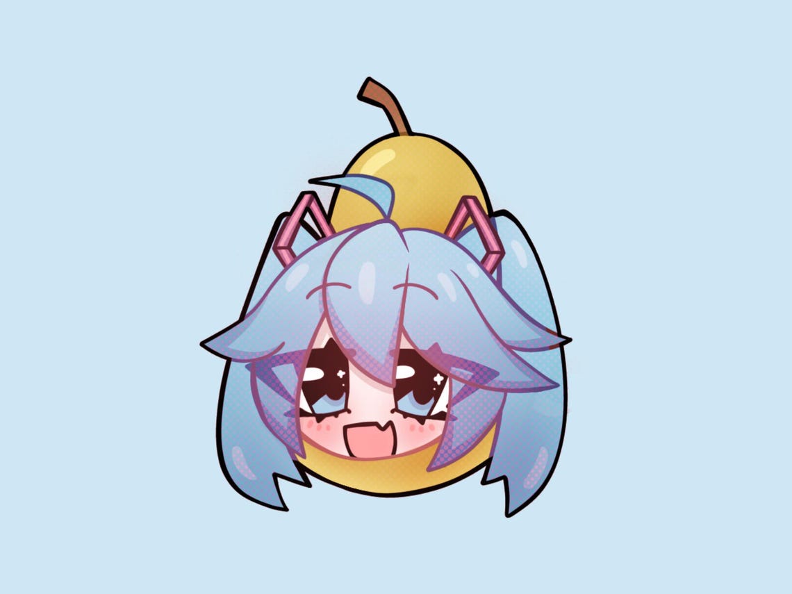 Triple Pear Stickers | Akita Neru, Hatsune Miku, Kasane Teto, Vocaloid ...