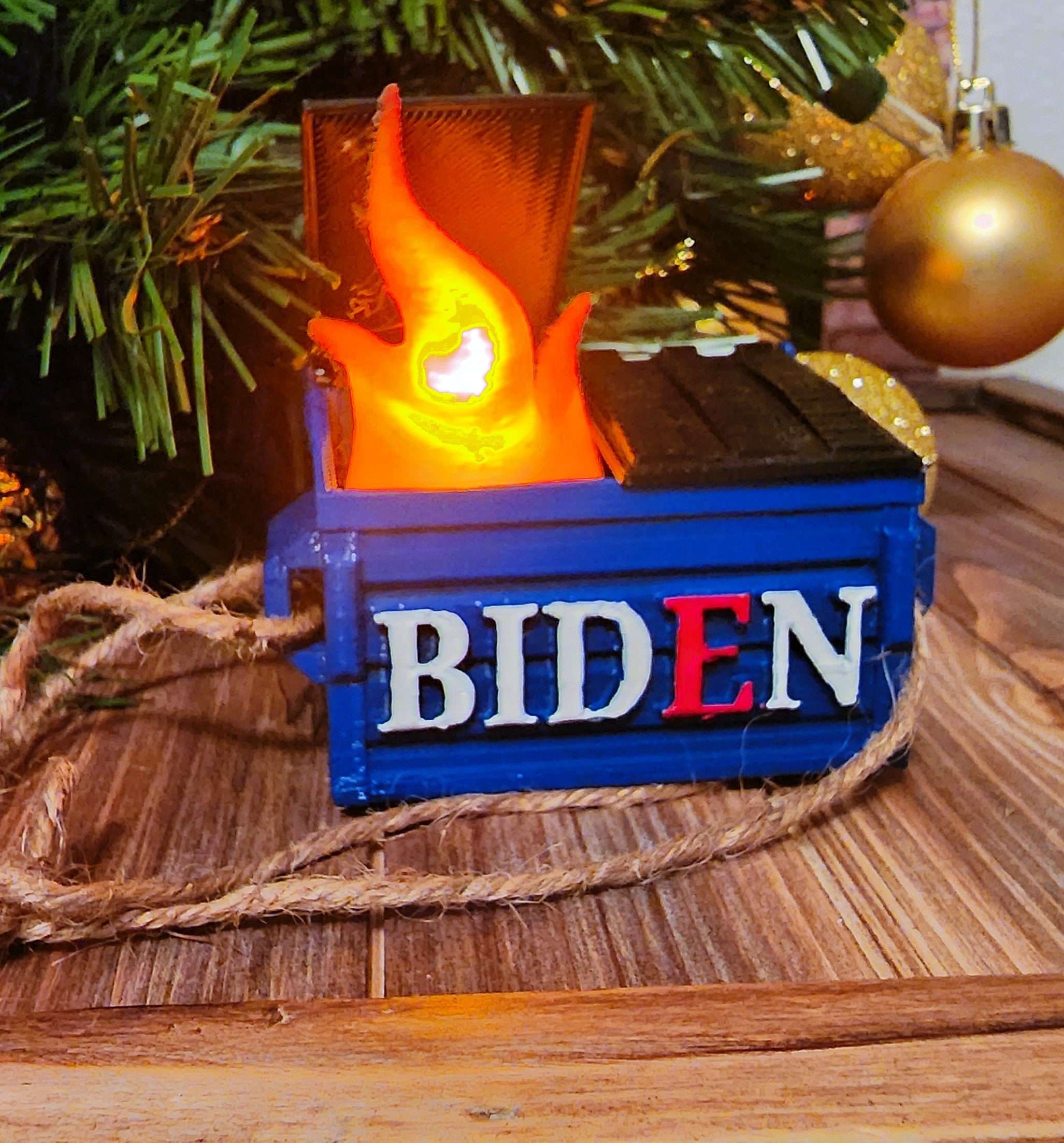 Biden Dumpster Fire Ornament - Etsy