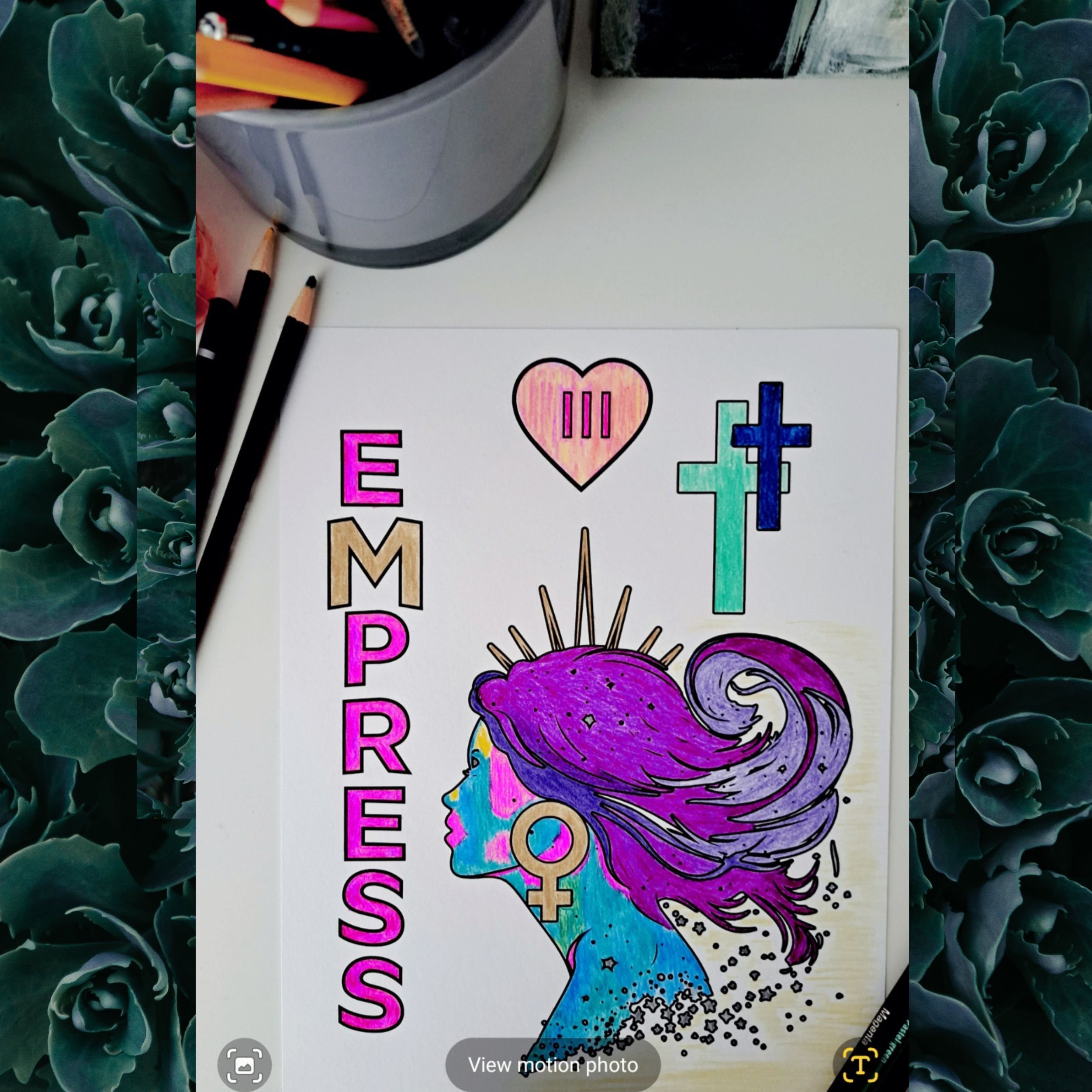 Empress Coloring Page | Tarot Inspired Meditative Coloring | Spiritual ...