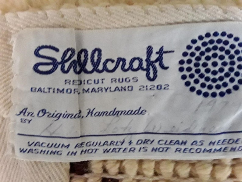 Vintage Shillcraft Latchhook Rug, Half Circle - Etsy