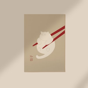 Cat Dumpling Art Print: Asian Wall Decor (digital Download) - Etsy