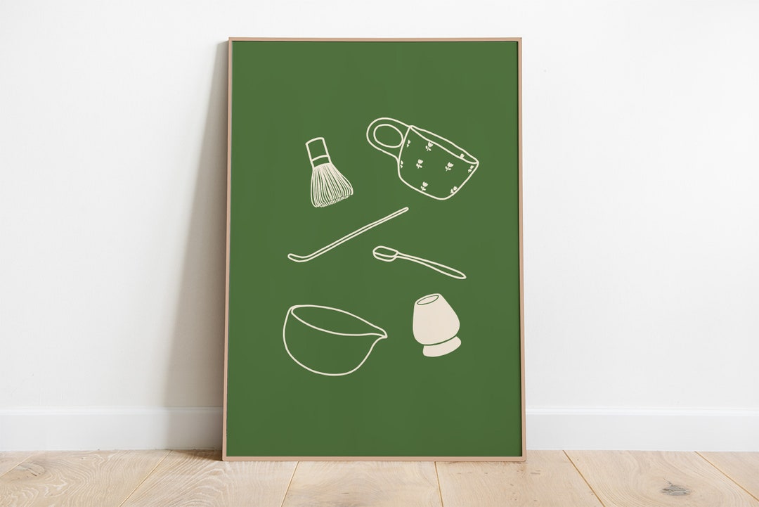 Matcha Latte Print, Matcha Poster, Matcha Corner Wall Art, Matcha Lover ...