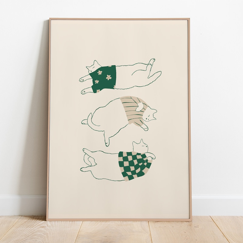 Cat Print - Etsy