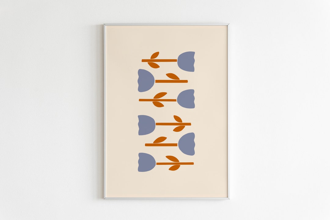 Tulip Illustrated Art Print, Tulip Poster Design, Printable Wall Art ...