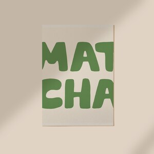 Matcha Poster, Matcha Art Print, Cafe Poster, Trendy Green Print ...