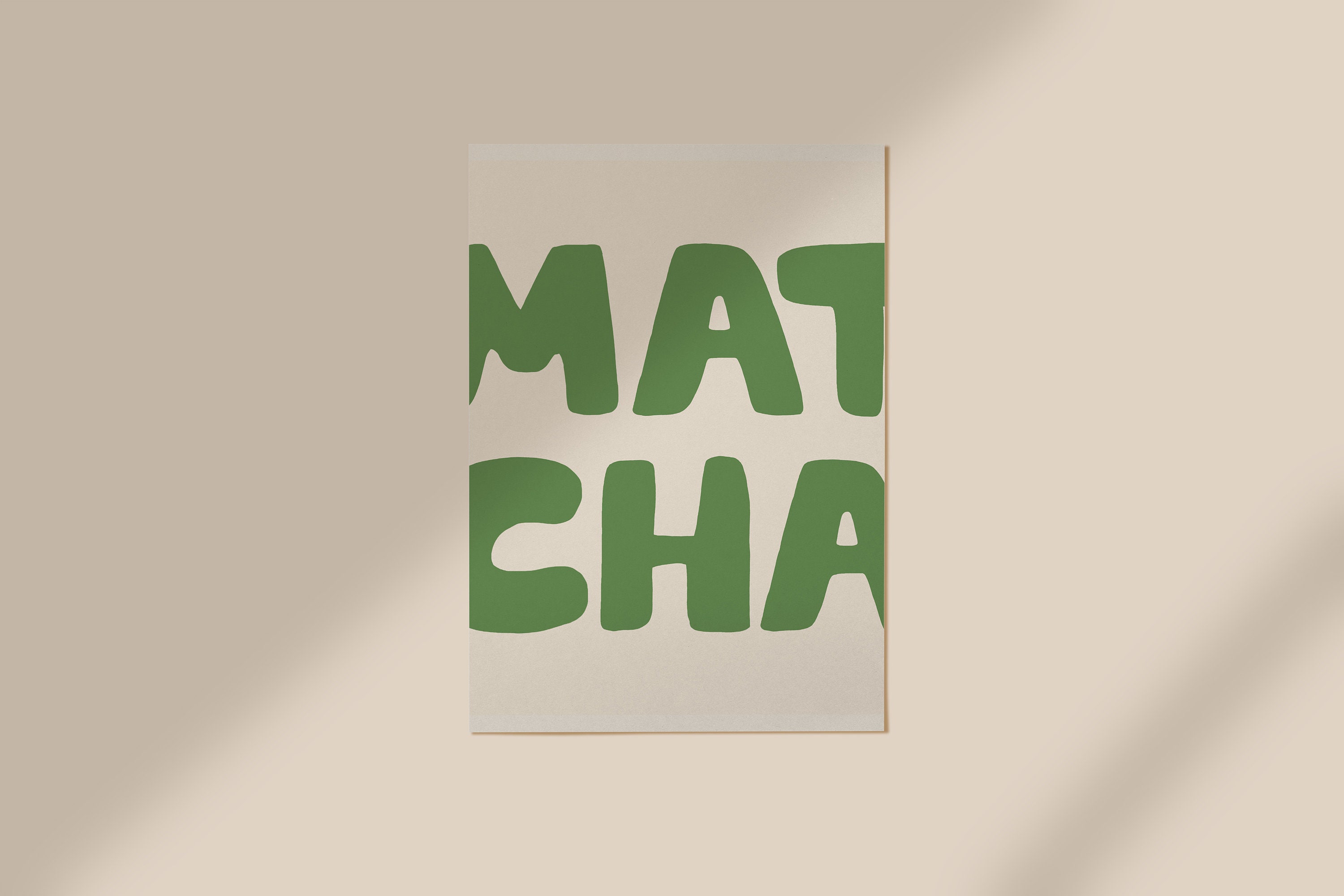 Matcha Poster, Matcha Art Print, Cafe Poster, Trendy Green Print ...