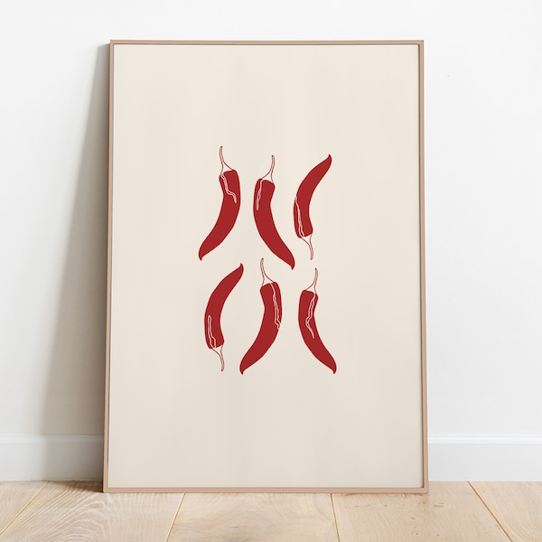 Chili Pepper Print - Etsy