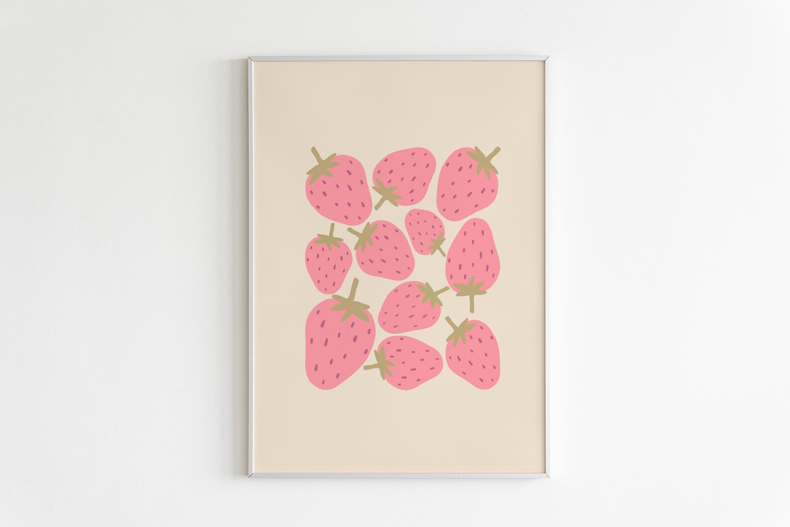 Strawberry Dreams Print, Strawberry Wall Art, Cute Strawberry Print ...