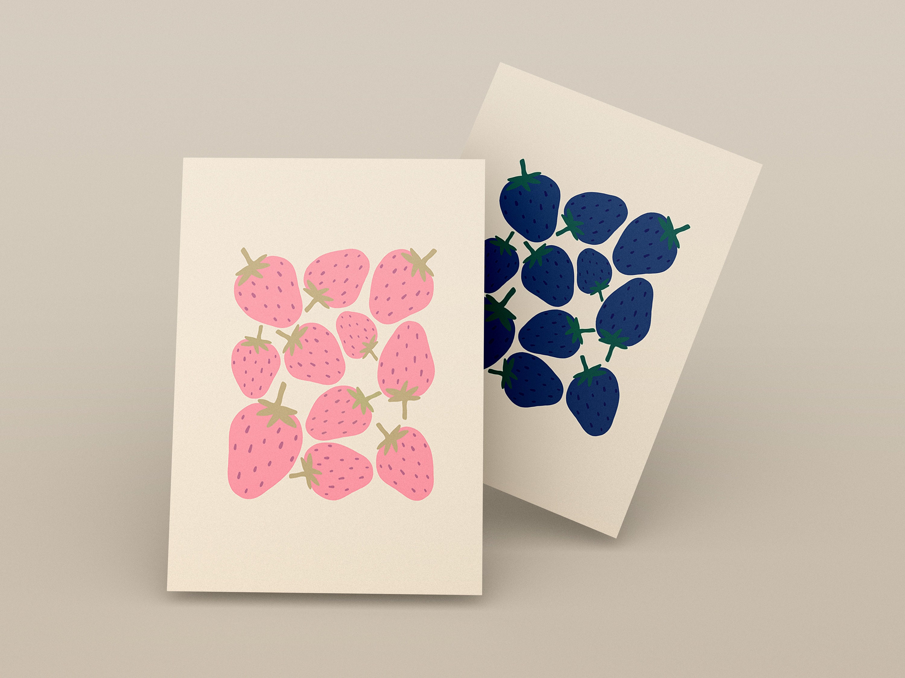 Strawberry Dreams Print, Strawberry Wall Art, Cute Strawberry Print ...