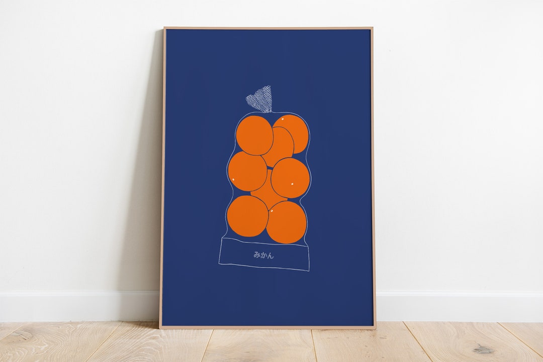 Oranges Art Print, Orange Fruit Market Wall Art, Orange Kitchen Art ...